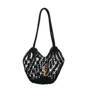 Saint Laurent Logo Plaque Knotted Shoulder Bag