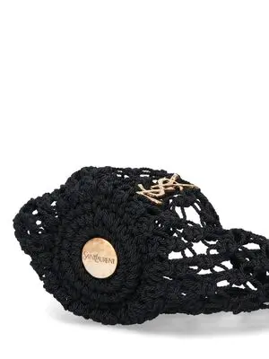 Saint Laurent Logo Plaque Knotted Shoulder Bag