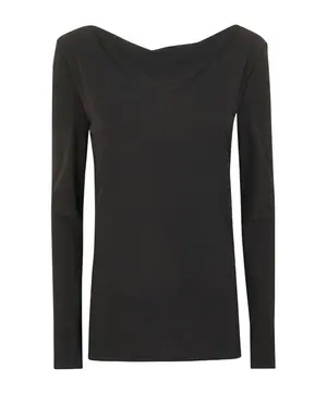 Alberta Ferretti Long Sleeve Draped T-shirt