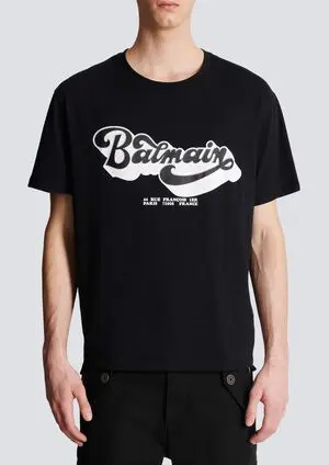 Balmain Logo Printed Crewneck T-shirt