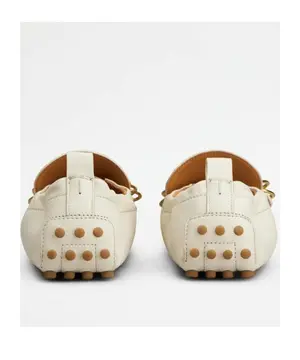 TOD'S Ring Embellished Slip-on Loafers - White