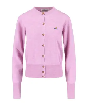 VIVIENNE WESTWOOD Orb Embroidered Buttoned Cardigan - No