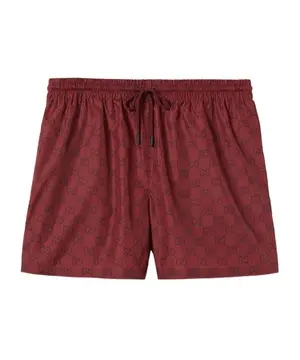 Gucci Gucci GG Print Nylon Swim Shorts Red