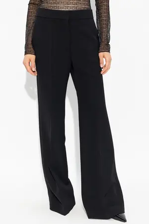 Givenchy Pleat Detailed Flared Trousers - Black