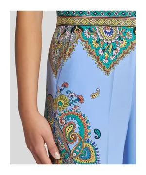 Etro Paisley Print Wide-leg Trousers