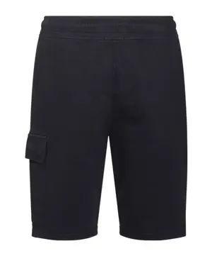 C.P. COMPANY Light Fleece Cargo Shorts With Lens Detail - Total Eclipse