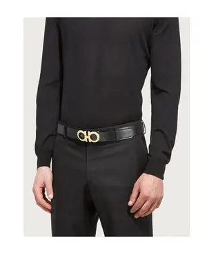FERRAGAMO Gancini Buckle Belt - Black
