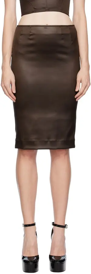 Dolce & Gabbana High-waisted Midi Skirt - Black