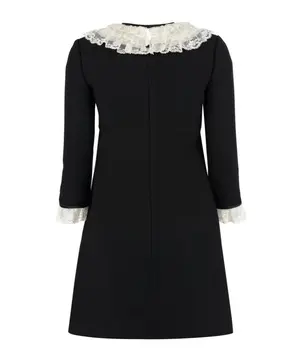 Miu Miu Lace Trimmed Mini Dress