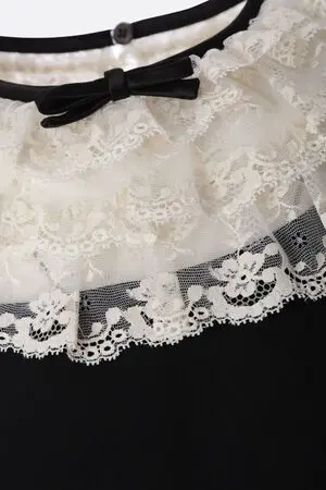 Miu Miu Lace Trimmed Mini Dress