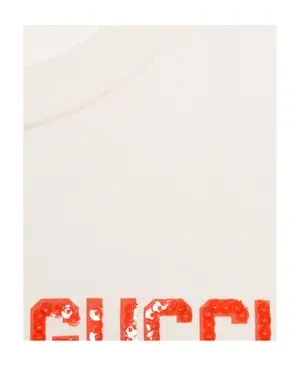 Gucci Sequined Slogan Print T-shirt