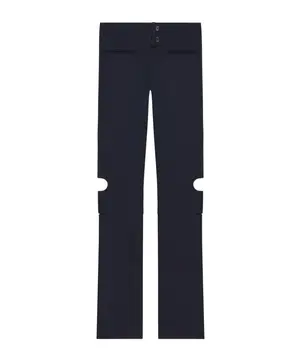 COURREGES Double Buckle Cut-out Trousers - Black