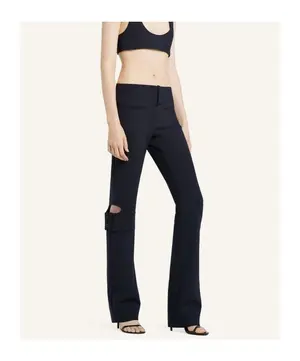 COURREGES Double Buckle Cut-out Trousers - Black
