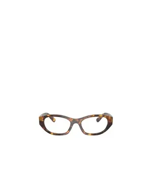 Miu Miu Oval-frame Glasses - Brown