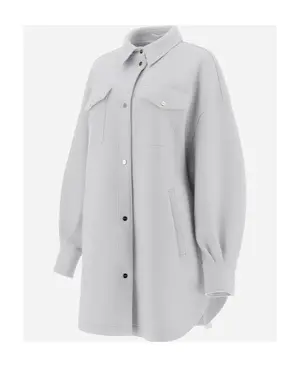 Herno Felted-finish Buttoned Long Shirt