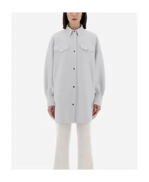 Herno Felted-finish Buttoned Long Shirt
