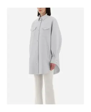 Herno Felted-finish Buttoned Long Shirt