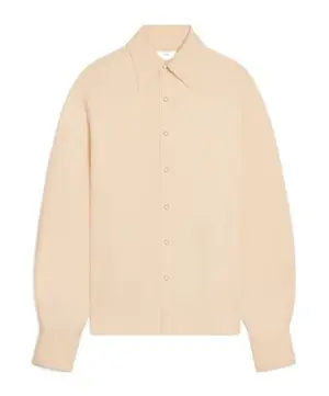 Celine Shirt In Viscose And Silk Cady - Vanilla