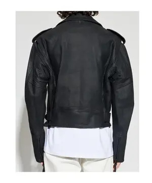 Balmain Zip-up Leather Jacket With Buckle Detail