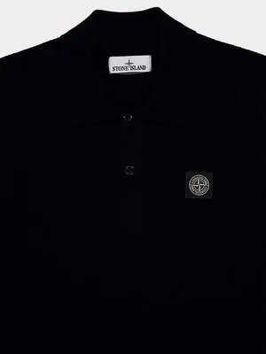 Stone Island Short-sleeved Knitted Polo Shirt