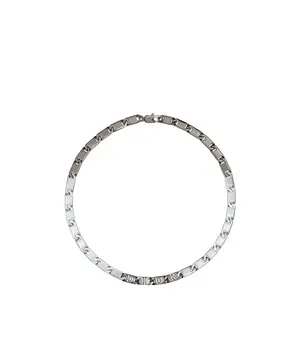 Dior Contrast Chain Link Necklace - Gray