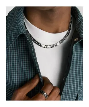 Dior Contrast Chain Link Necklace