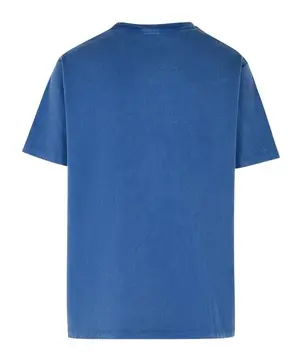 Balmain Logo Embroidered Crewneck T-shirt - Blue