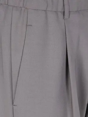 Herno Pleated Back-pocket Trousers - Gray