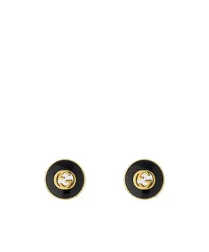 GUCCI Gucci Interlocking 18k Stud Earrings