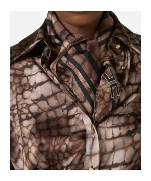 Elisabetta Franchi Patterned Scarf - Cocoa