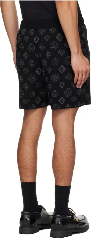 Casablanca Drawstring Stretch Jacquard Bermuda Shorts