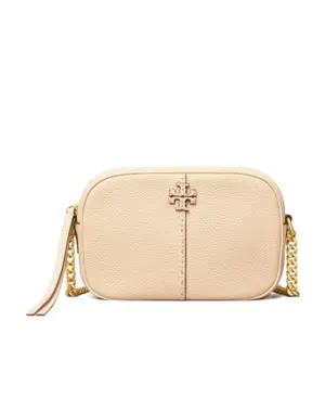 Tory Burch Mcgraw Logo Patch Camera Bag - Nude