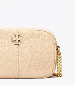 Tory Burch Mcgraw Logo Patch Camera Bag - Nude