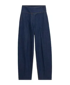 AMI Paris Wrapped Belted Balloon Fit Jeans - Indigo