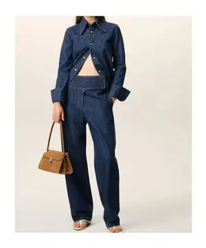 AMI Paris Wrapped Belted Balloon Fit Jeans - Indigo