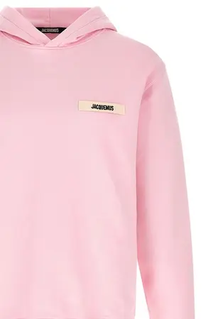 Jacquemus The Gros Grain Long-sleeve Hoodie - Pink