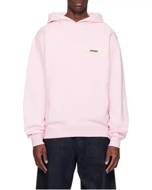 Jacquemus The Gros Grain Long-sleeve Hoodie - Pink