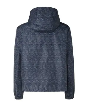 Fendi All-over Ff Printed Hooded Reversible Jacket