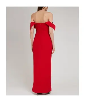 Roland Mouret Off-shoulder Crepe Gown