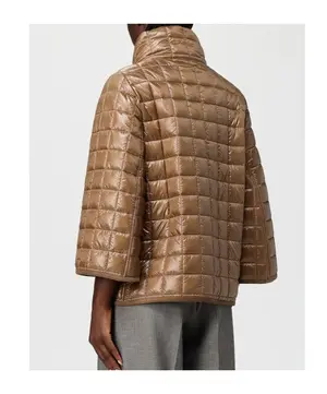 FAY Quilted Toggle Coat - Brown