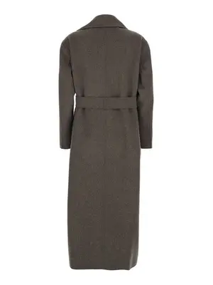Max Mara Luna Belted Long Coat - Brown