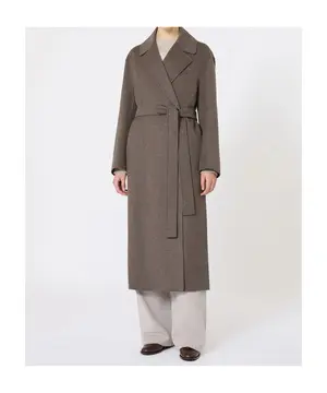 Max Mara Luna Belted Long Coat - Brown
