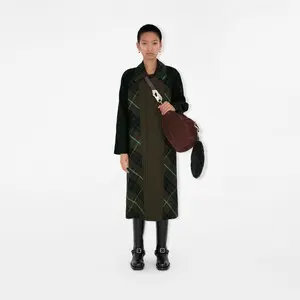 Burberry Reversible Belted Trench Coat With Checked Paneling
