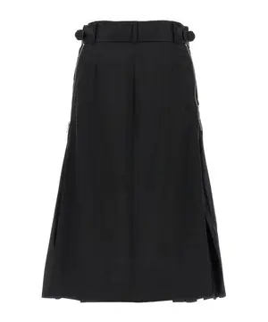 Sacai Zip Detailed Pleated Skirt