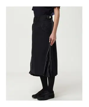 Sacai Zip Detailed Pleated Skirt
