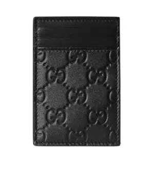 Gucci Gg Emblem Money Clip - Black
