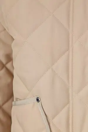 Burberry Cropped Quilted Jacket With Embroidered Logo - No