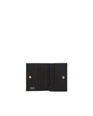 Prada Logo Plaque Fold-over Wallet