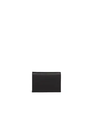 Prada Logo Plaque Fold-over Wallet