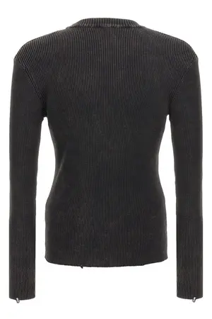 DIESEL® Distressed Cut-out Logo Jumper - Black